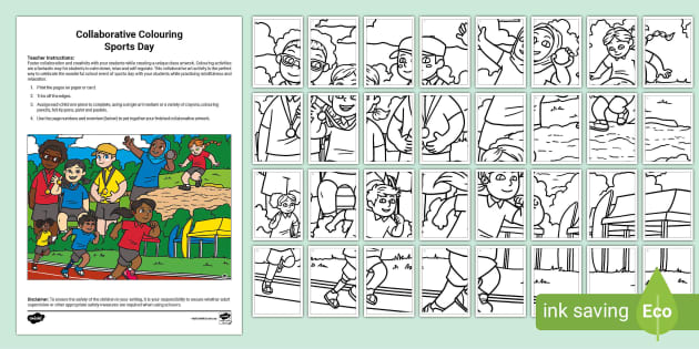 Sports Day Collaborative Art Activity (teacher made)