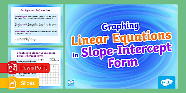 8th Grade Graphing Linear Equations in Slope-Intercept Form