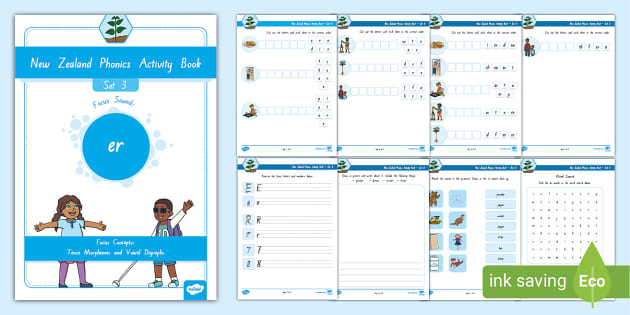 NZ Phonics Activity Book - Focus sound er