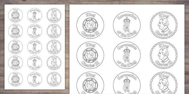 King Charles III Coronation Colouring Badges | Twinkl Party King Charles III Coronation Colouring Badges | Twinkl Party