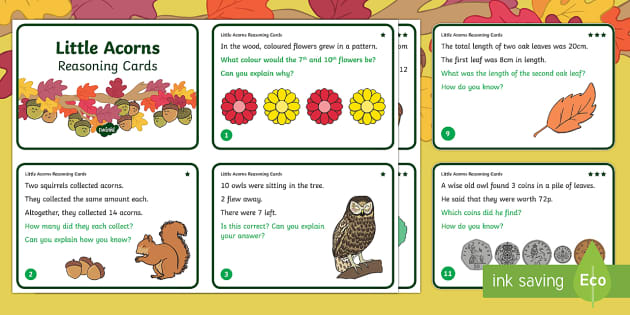 Little Acorns Year 1 Reasoning Skills - Challenge Cards