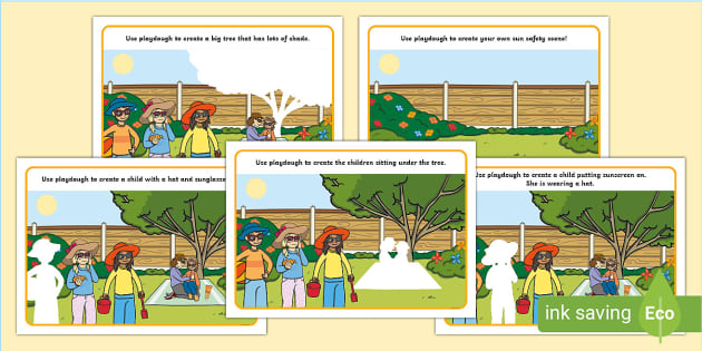 Sun Safety Playdough Mats (teacher made)