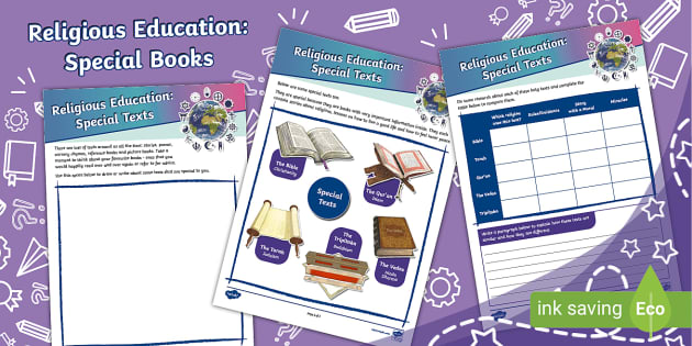 Religious Education Activity: Special Texts (teacher made)