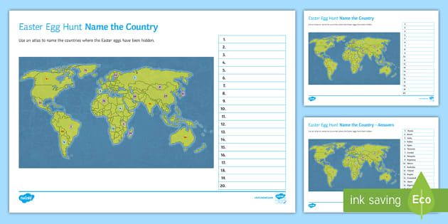 Atlas Easter Egg Hunt (teacher made) - Twinkl