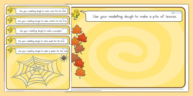 Autumn Modelling Dough Mats Professor Feito Twinkl