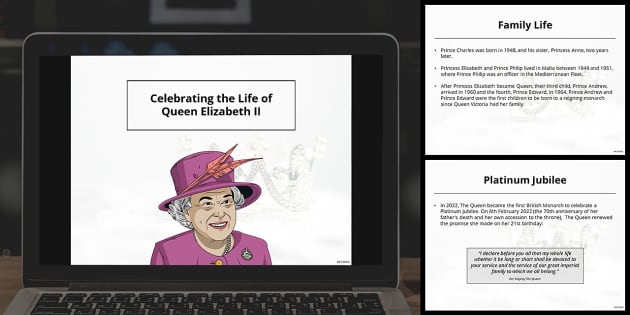 FREE! - Celebrating the Life of Queen Elizabeth II PowerPoint