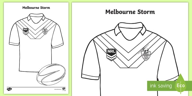 Melbourne Storm Colouring Page (teacher made)