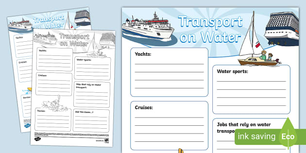 Transport on Water Fact File Template (teacher made)
