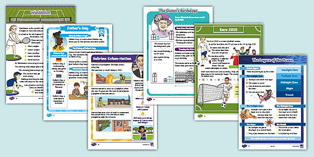 KS1 June Reading Comprehension Activity Pack Age 5-7