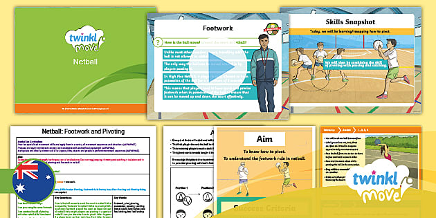 Move PE Year 6 Netball Lesson 3: Footwork and Pivoting Lesson Pack