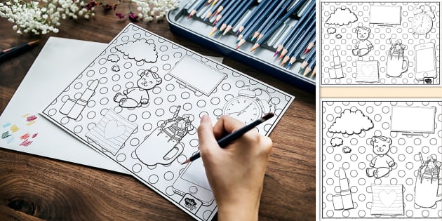 Sleepover Colouring Sheet | Twinkl Party (teacher made)