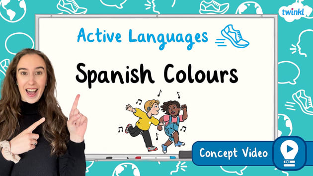 👉 Colours in Spanish | Active Languages Concept Video