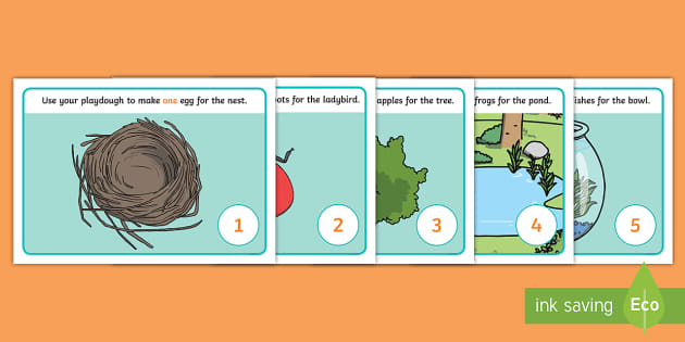 Counting Playdough Mats (Teacher-Made) - Twinkl