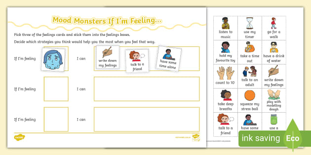 Mood Regulation Worksheets (teacher made) - Twinkl
