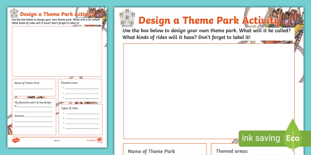 Design a Theme Park Activity (teacher made) - Twinkl