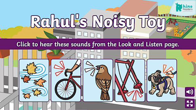 Rahul's Noisy Toy - Look and Listen Go! Activity - Twinkl