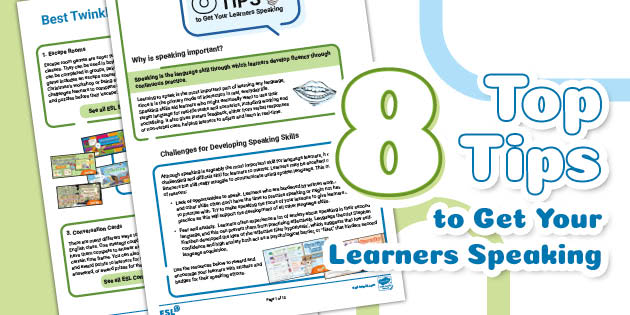 Top Tips for ESL Speaking Lessons