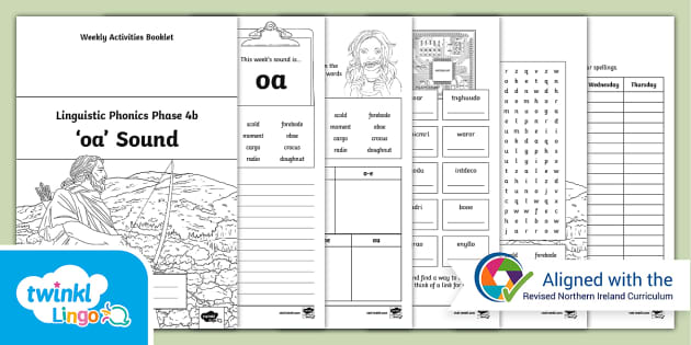 Northern Ireland Linguistic Phonics Phase 4b ‘oa’ Sound Weekly Activities