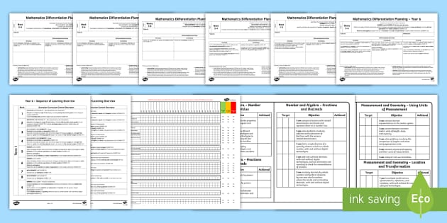 Year 6 Mathematics Planning Differentiated Resource Pack