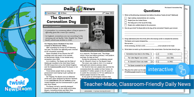 Sudbury News | Twinkl Royal Resources (teacher made)