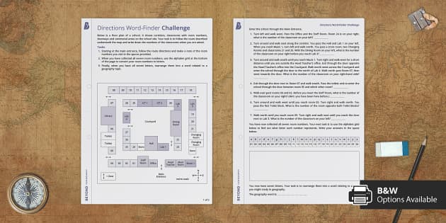 Directions Word-Finder Challenge | KS3 Geography | Beyond
