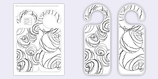 Yo-Yo Coloring Door Hanger Worksheet