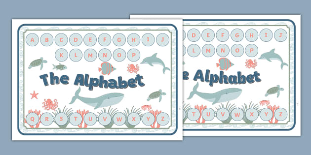Under the Sea Themed Alphabet Display Poster (Teacher-Made)