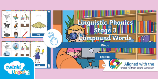 Linguistic Phonics Stage 3 Compound Words Bingo Game
