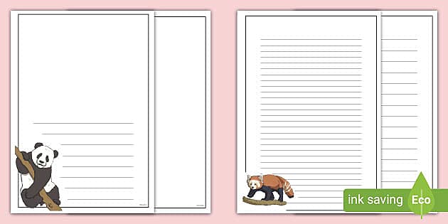 Panda Landscape Page Borders- Landscape Page Borders