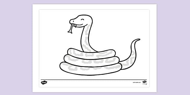 Spotty Snake Colouring Sheet - Colouring Sheets - Twinkl