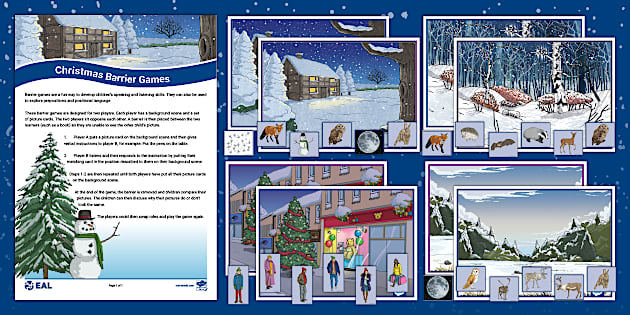 Winter Barrier Games for Younger Learners of EAL - Twinkl