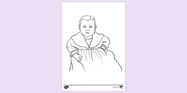 FREE! - Tom Crean Baby Colouring | Colouring Sheets - Twinkl