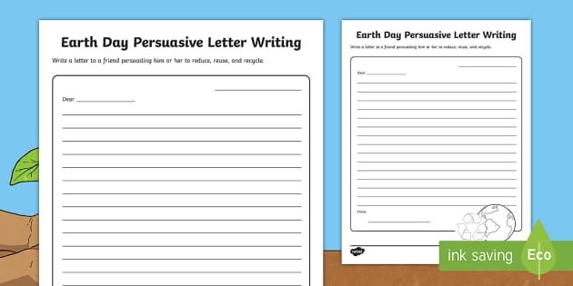 Earth Day Persuasive Letter Writing Activity | Twinkl USA