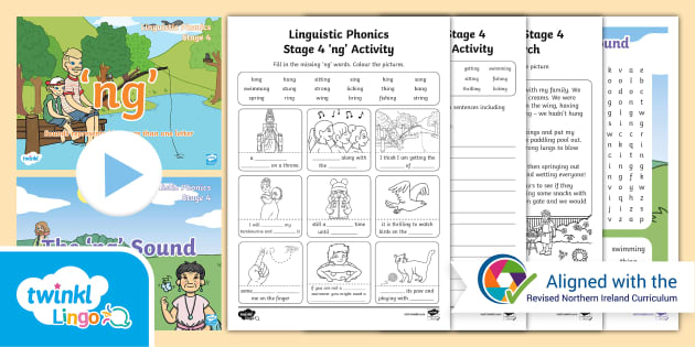 Northern Ireland Linguistic Phonics Stage 4 'ng' Pack