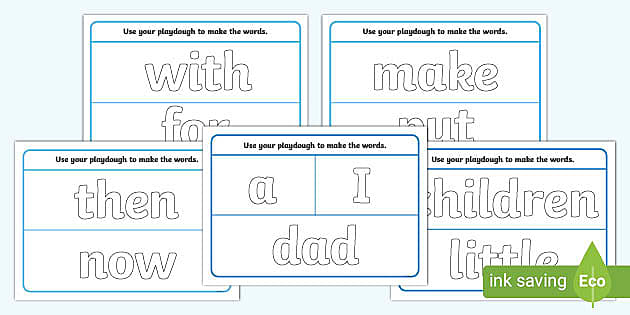 Phase 2 to 5 High Frequency Words Playdough (Lehrer gemacht)