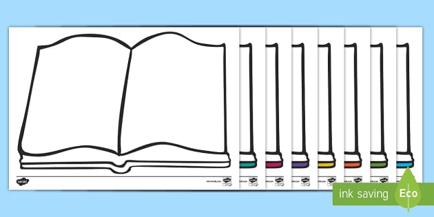 Editable Open Book - book, reading, read, literacy, english