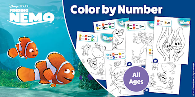 printable finding nemo characters coloring pages