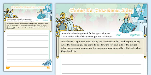 Cinderella Conscience Alley Writing Frame (Teacher-Made)