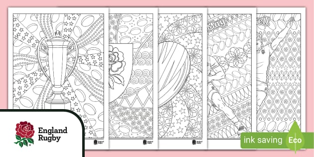 FREE! - England Rugby Colouring Pages - Six Nations - 2022