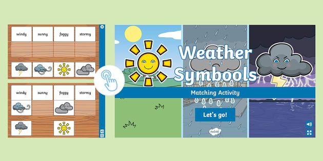 Weather Symbols Interactive Matching Game (teacher made) Weather Symbols Interactive Matching Game (teacher made)