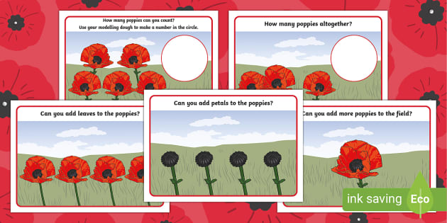 Poppy Modelling Dough Mats (teacher made) - Twinkl