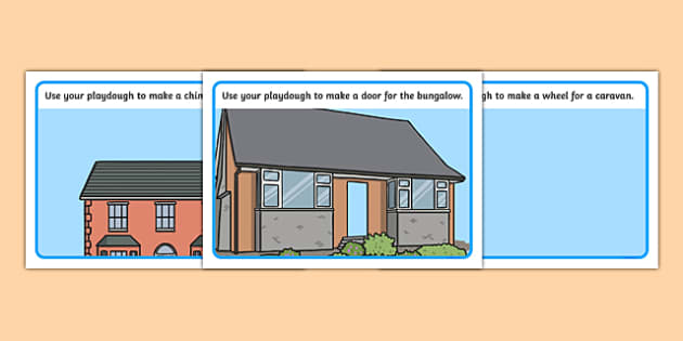 Houses And Homes Playdough Mats