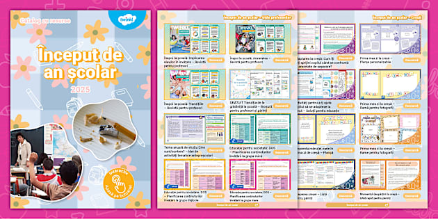 FREE! - GRATUIT Început de an școlar – Catalog cu resurse 2025