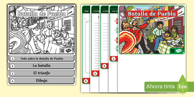 Batalla de Puebla - cuadernillo primaria baja - Twinkl
