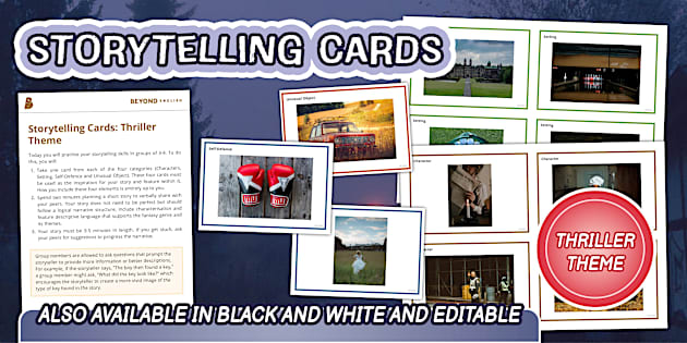 Storytelling Cards: Thriller Theme (Hecho por educadores)