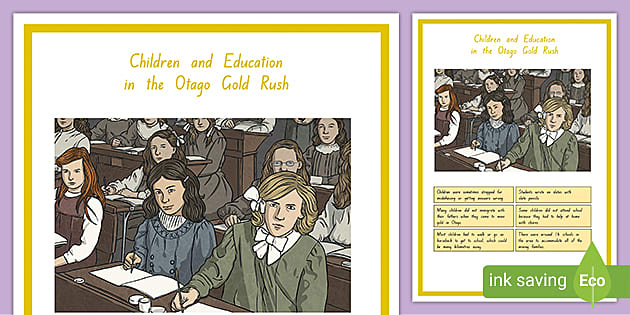 Children and Education in the Otago Gold Rush - Twinkl