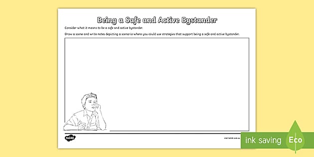 Safe and Active Bystander Behaviour Sketch Pad Activity