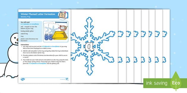 Winter-Themed Letter Formation Sensory Tray Activity