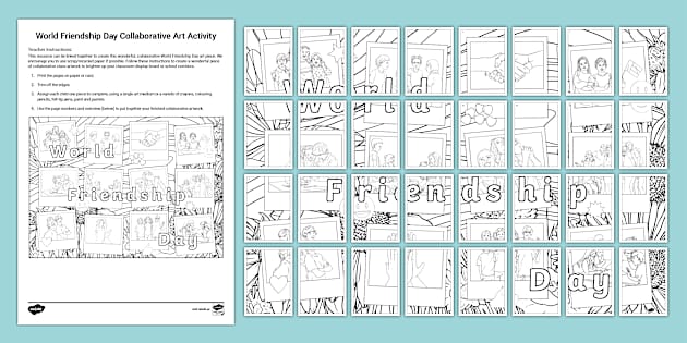 World Friendship Day - Collaborative Art Project - Twinkl