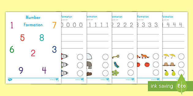 Number Formation Activity Booklet (teacher made)